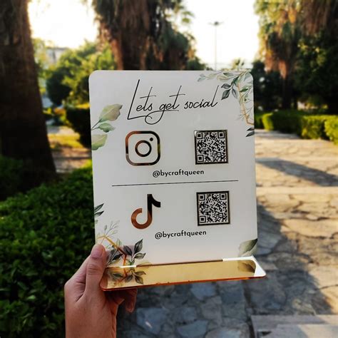 Qr Code Icon Sign Instagram Social Media And Payment Sign For Beautician Or Hairdresser Etsy