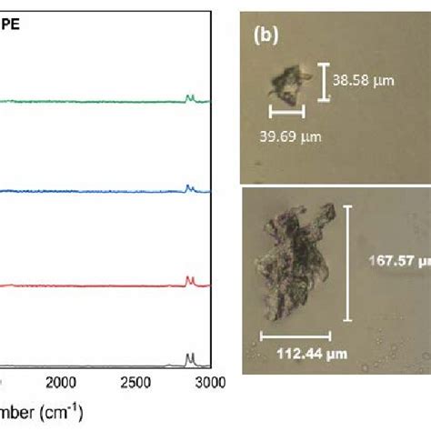 A Raman Spectra Of Hdpe Sample With Varying Dimensions And B Their