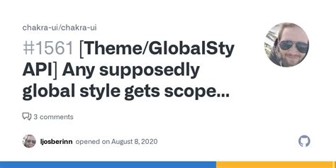 Themeglobalstyle Api Any Supposedly Global Style Gets Scoped To Body