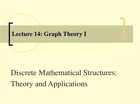 Ppt Lecture 14 Graph Theory I Powerpoint Presentation Free Download