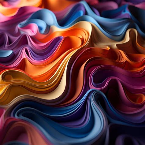 Premium Photo Abstract Colorful Background With Smooth Wavy Lines 3d Render Illustration