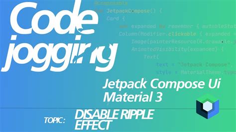 Kotlin With Jetpack Compose Ui And Material 3 Disable Ripple Effect