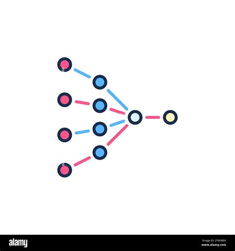 Neural Network Machine Learning Vector Technology Concept Colored Icon Or Design Element Stock