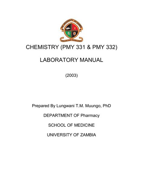 2003 Chemistry Laboratory Manual 1 Pdf