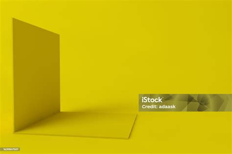 큐브 상자 또는 코너 룸 내부 단면 노란색 빈 기하학적 사각형 3d 빈 상자 템플릿 0명에 대한 스톡 사진 및 기타 이미지 0명 3차원 형태 가정의 방 Istock