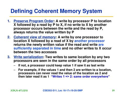 ppt cse 502 graduate computer architecture lec 16 17 19 20 symmetric multiprocessing