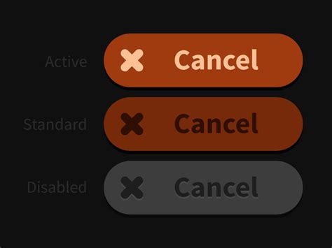 Cancel Button States By Danny Garcia On Dribbble