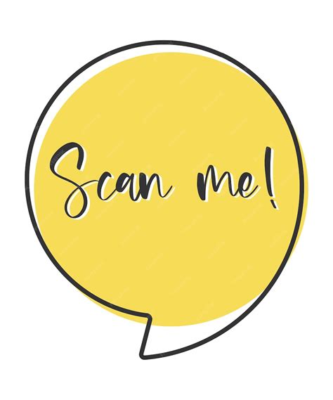 Premium Vector Qr Code Scan Me In Speech Bubble Scan Me Concept Icon