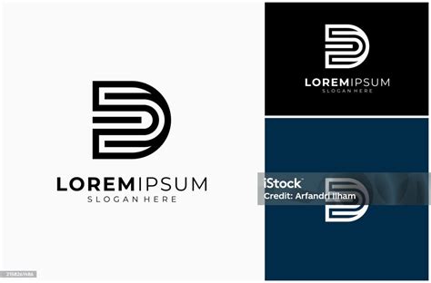 편지 D 초기 모노그램 기하학적 현대 라인 아트 벡터 디자인 일러스트 개념에 대한 스톡 벡터 아트 및 기타 이미지 개념 개념 기호 기업 비즈니스 Istock