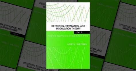 Radar Sonar Signal Processing And Gaussian Signals In Noise De Harry L