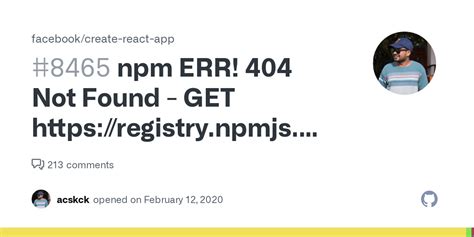 Npm ERR 404 Not Found GET Https Registry Npmjs Org Error Ex