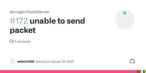 Unable To Send Packet · Issue 172 · Dannagle Packetsender · Github