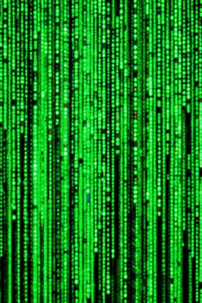 Green Binary Code On A Black Background Premium Ai Generated Image