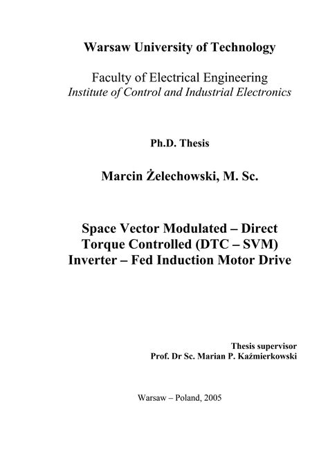 Solution Space Vector Modulated Direct Torque Controlled Dtc Svm Inverter Fed Induction Motor