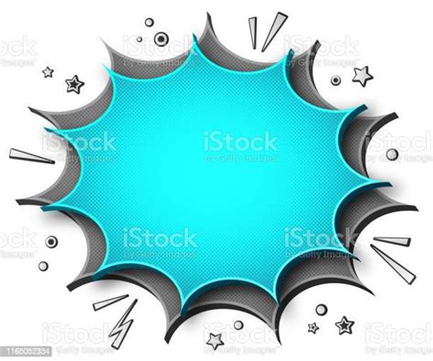 만화 배경입니다 파란색팝 아트 스타일의 만화 포스터 하프 톤과 음향 효과와 회색 연설 거품 3차원 형태에 대한 스톡 벡터 아트 및 기타 이미지 Istock