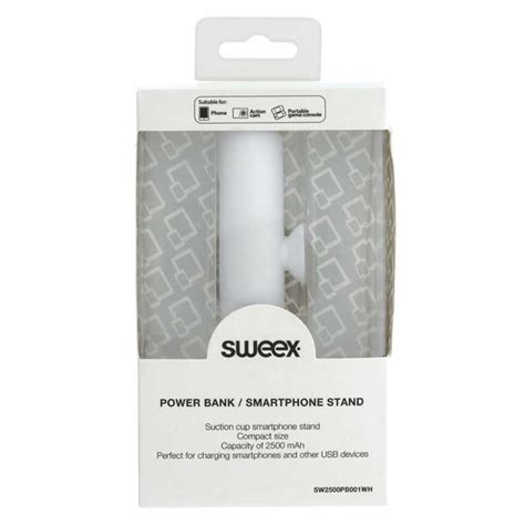 Sweex Portable Battery With Stand 2 500mah White Techinn