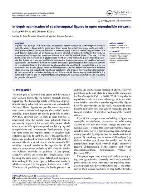 Pdf In Depth Examination Of Spatiotemporal Figures In Open Reproducible Research
