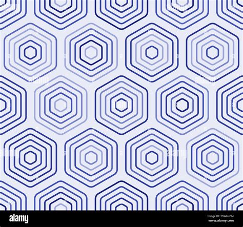 Background With Hexagon Pattern Rounded Stacked Hexagons Mosaic Cells Blue Color Tones Large