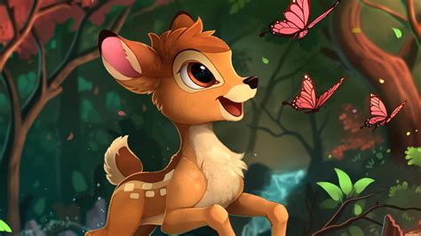 Download X Disney Bambi Butterflies Wallpaper Wallpapers Com