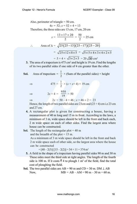 NCERT Exemplar For Class 9 Maths Chapter 12 MathonGo