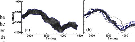 Computational Grid A At The Beginning Of Simulation B Within The