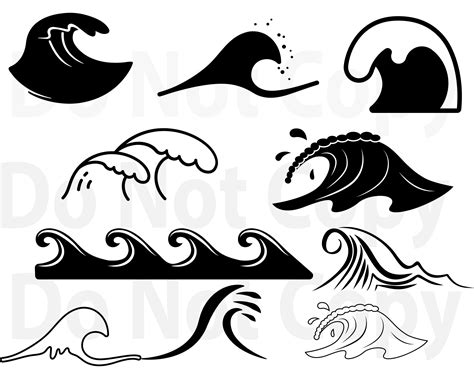 Waves Svg Bundle Ocean Waves Svg File For Cricut Landscape Design Elements Vector Image Clip