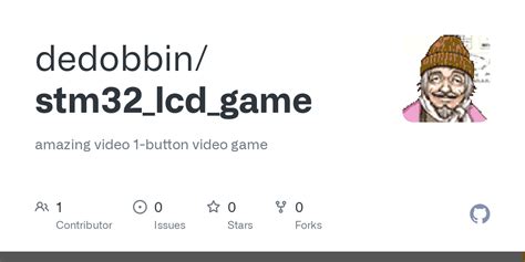 Github Dedobbin Stm32 Lcd Game Amazing Video 1 Button Video Game
