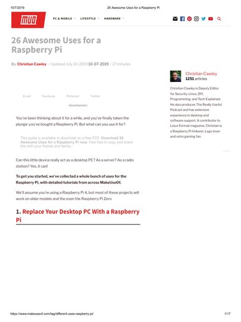26 Awesome Uses For A Raspberry Pi Pdf Raspberry Pi Video Games