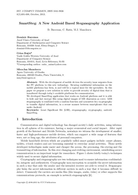 Pdf Smartsteg A New Android Based Steganography Application