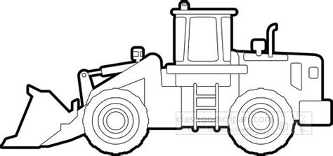 Transportation Outline Clipart Front Loader Printable Black Outline Clipart