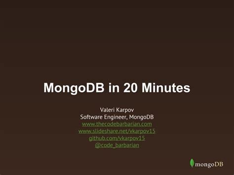 Mongodb Api Talk Hackprinceton Ppt