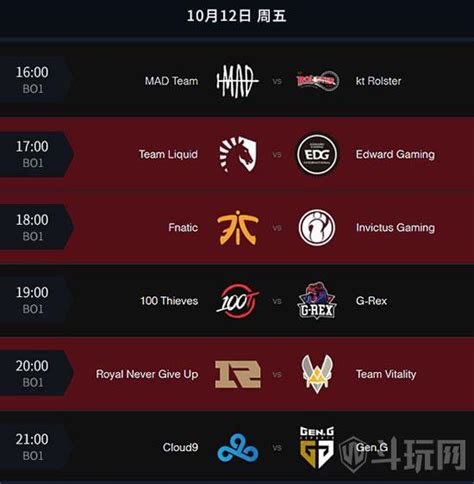 S8总决赛小组赛10月12日赛程一览 Rngigedg三队同时出战比赛