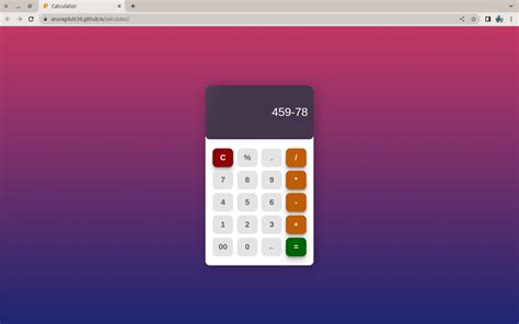 Github Anuragdutt36calculator Calculator Webpage That Allows Users To Perform Arithmetic