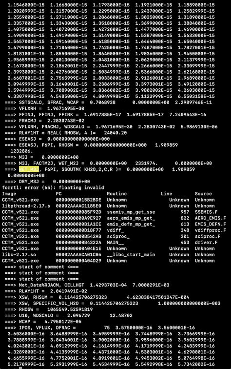 Forrtl Severe 65 Floating Invalid Error In Ssemisf In Cmaqv521