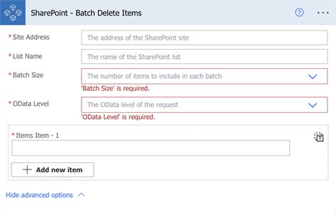 Sharepoint Batch Delete Items Composer For Power Automate