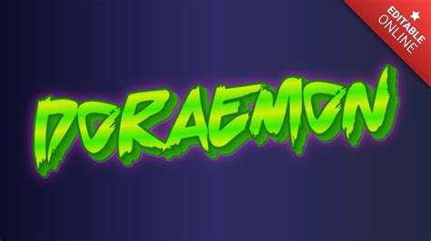 Doraemon Green Zombie Text Effect Generator