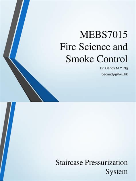 Session 07 Staircase Pressurization System Pdf Duct Flow Building Engineering