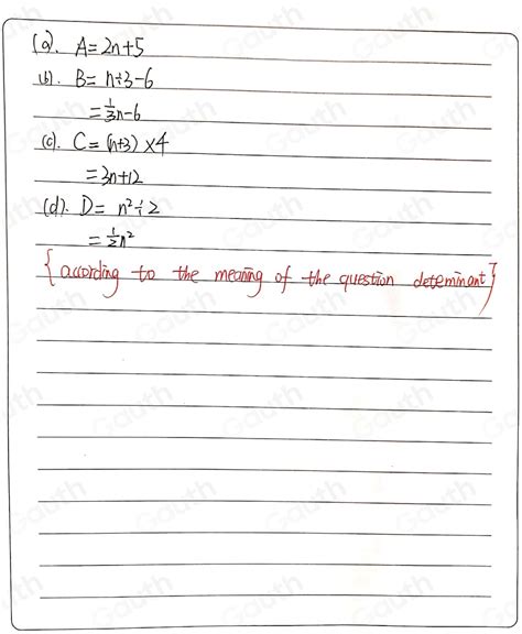 Solved Ahmad Thinks Of A Number N Write Down An Expression In Terms Of N For The Number