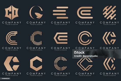 창조적 인 편지 C 로고 아이콘 세트입니다 고급스럽고 우아하고 단순한 비즈니스를위한 디자인 개념에 대한 스톡 벡터 아트 및 기타 이미지 Istock