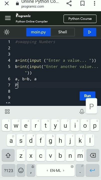 How To Swap Two Numbers Using Pythonsimpleprogrammingeasyshortscodingviral Youtube