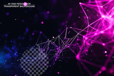 Premium Psd Abstract Polygonal Space With Connecting Dots And Lines