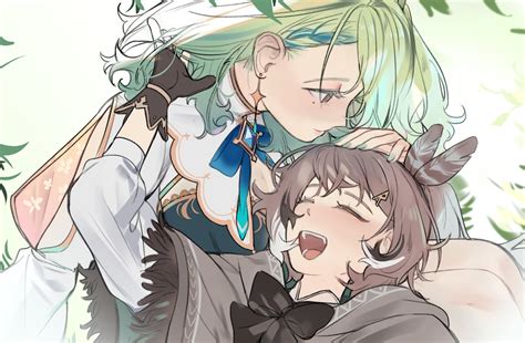 Nanashi Mumei Ceres Fauna Nanashi Mumei And Ceres Fauna Hololive And More Drawn By Eus