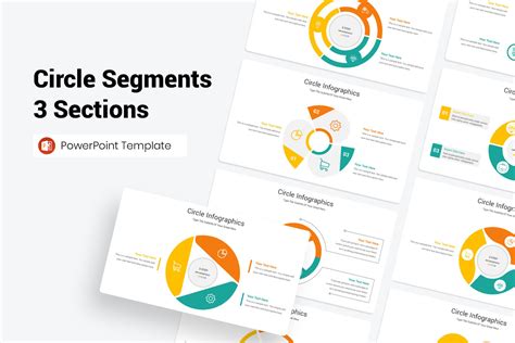Circle Segments 3 Sections Powerpoint Template Nulivo Market