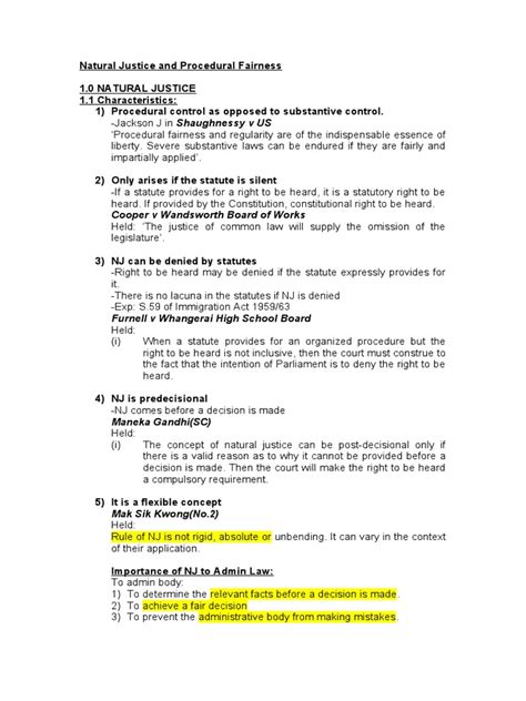 4 0 Natural Justice And Procedural Fairness Final Pdf Equity Law