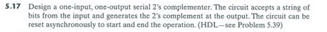 Solved 517 Design A One Input One Output Serial 2s