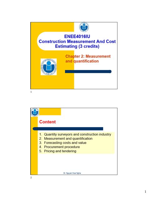 01 Ce Estimation Chapter 2 Measurement And Quantification Principle