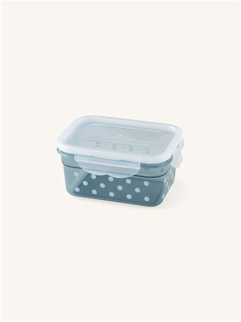 Frischhaltebox Polypropylen Silikon 13 X 9 5 X 6 Cm Smokey Blue