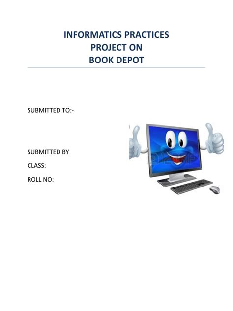Informatics Practices Project On Book Depot Submitted To Pdf