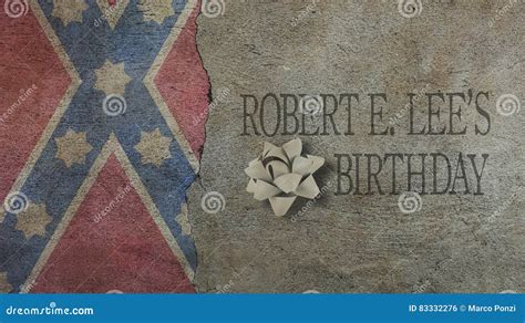 Robert E Lee Birthday Flag And Ribbon Stock Photo Image Of Birthday Ribbon