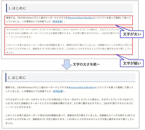 font weight setting日々成長